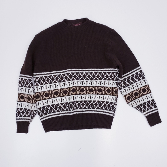 kingsport | Sweaters | Vintage Kingsport Brown Acrylic Mens Dad Sweater ...